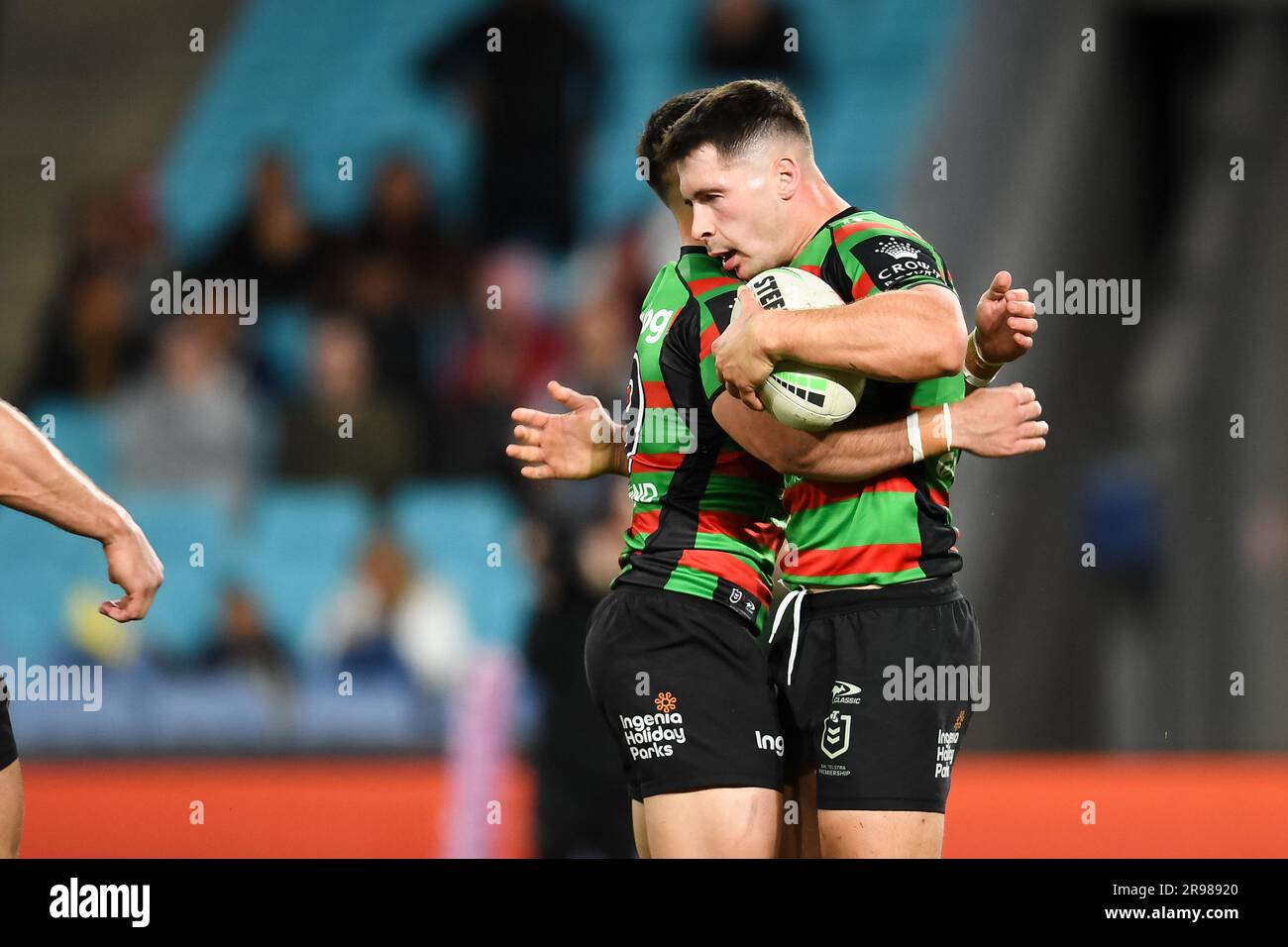 Sydney, Australia. 25th June, 2023. Lachlan Ilias of the Rabbitohs ...
