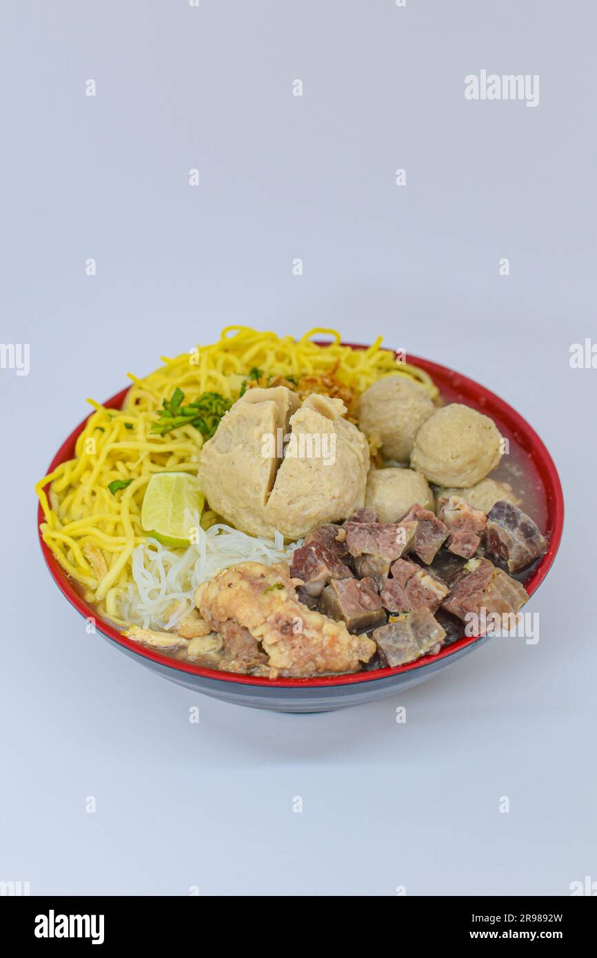 Indonesian Food: Photo products of various variants of Meatballs with ...