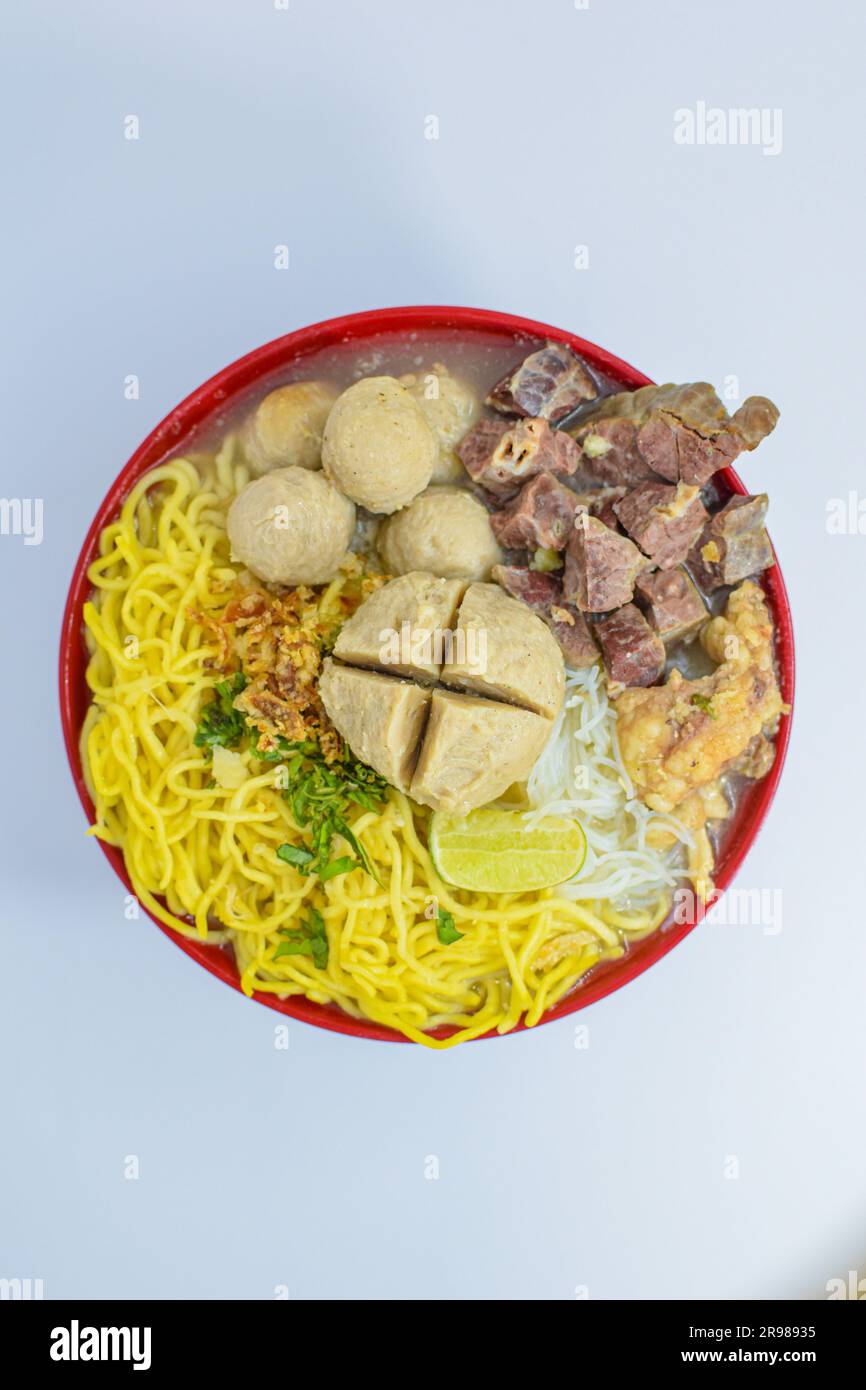 Indonesian Food: Photo products of various variants of Meatballs with ...