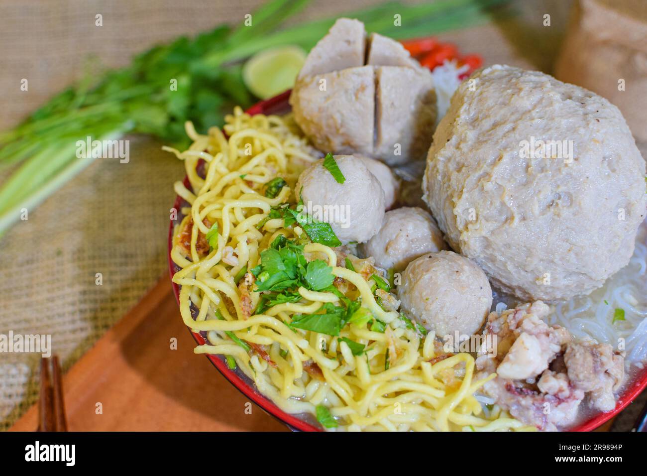 Indonesian Food: Photo products of various variants of Meatballs with ...