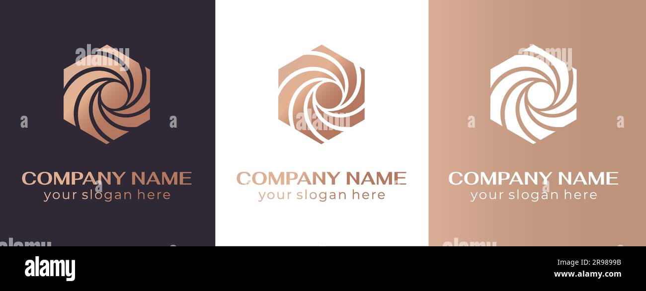 Round spiral logo. Swirling elegant waves of fabric. Template for ...