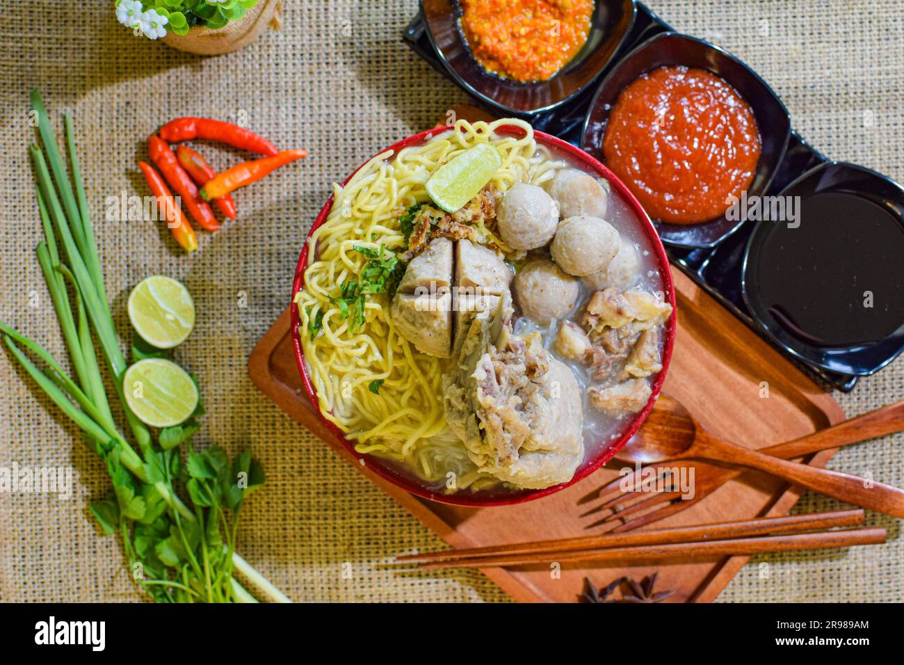 Indonesian Food: Photo products of various variants of Meatballs with ...
