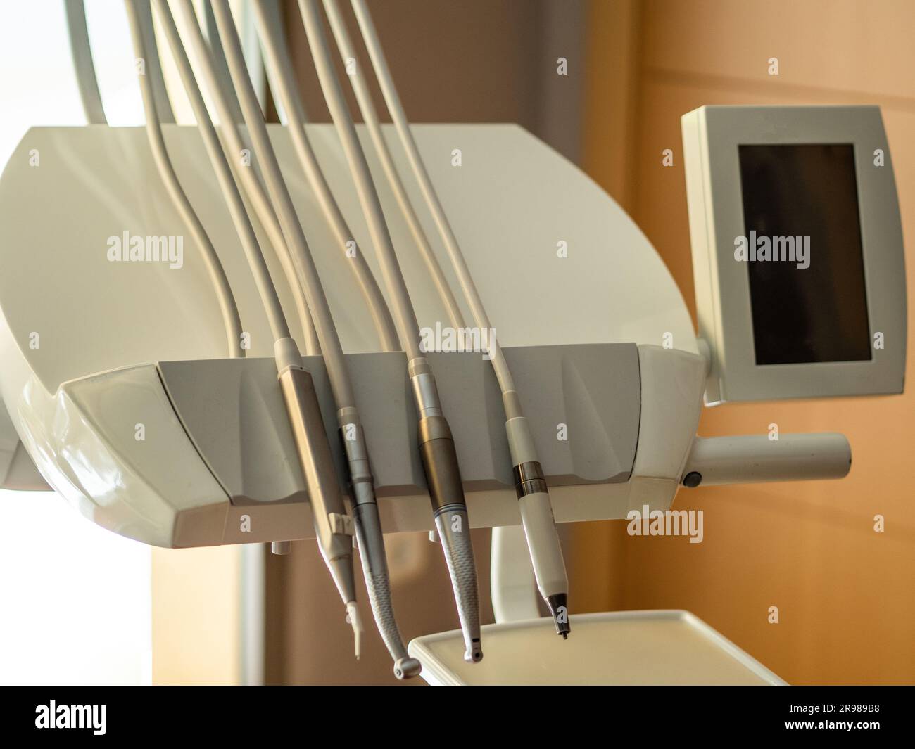 A dentist's work tools. Mouth cleaning, fillings, extractions Stock ...