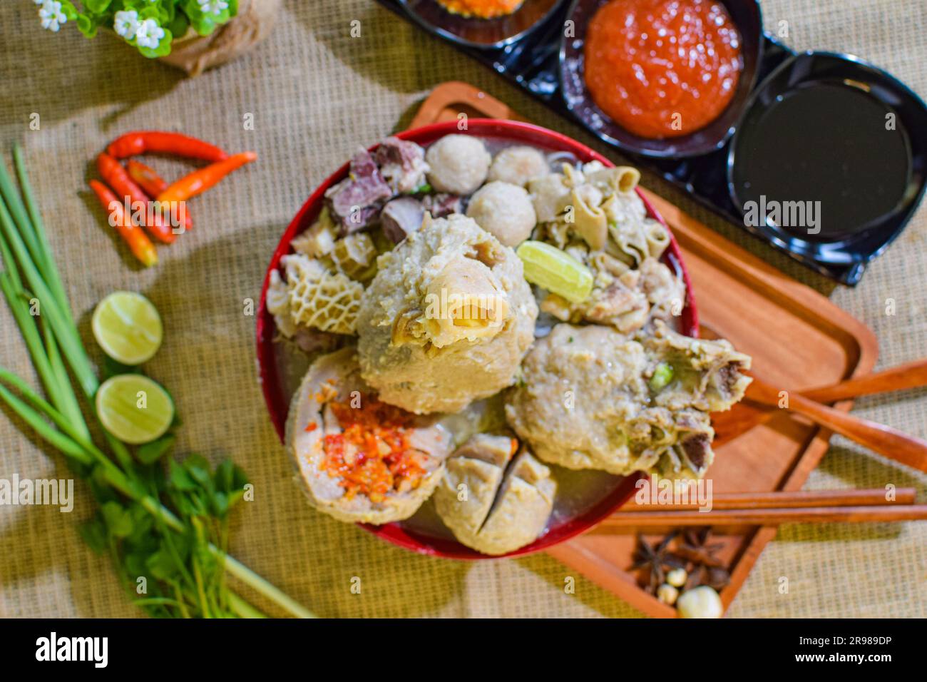 Indonesian Food: Photo products of various variants of Meatballs with ...