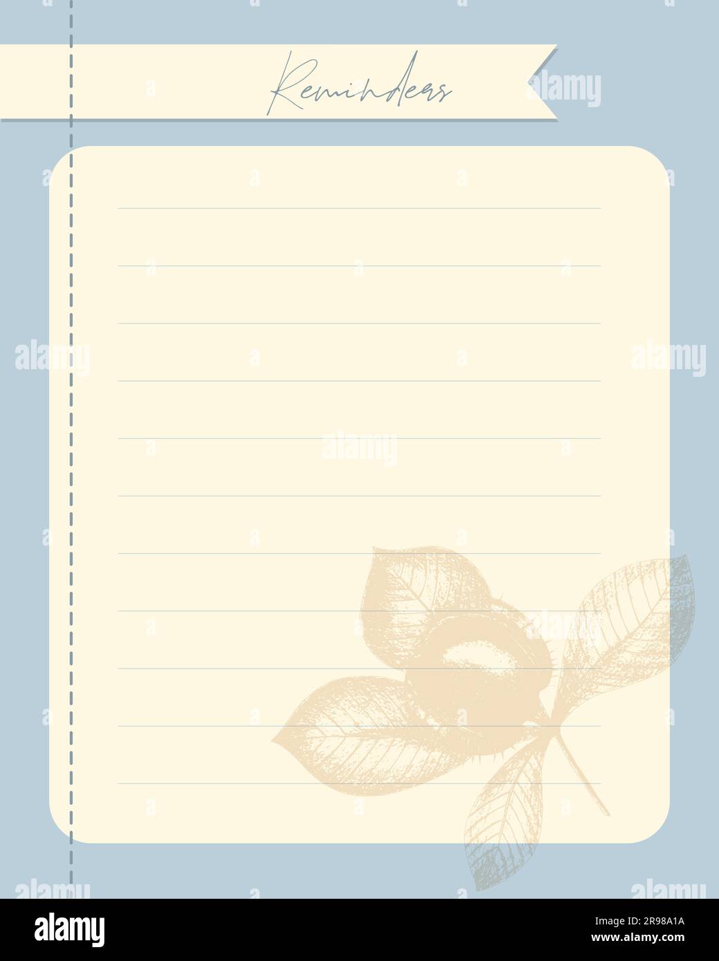 Reminder blank vintage collage with chestnut , planner notes to-do list ...