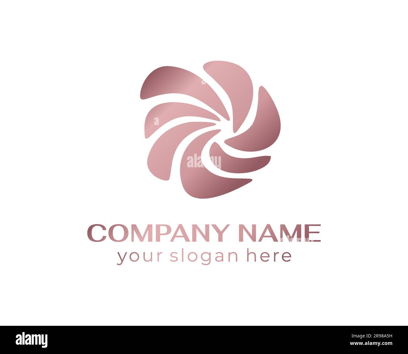 Round spiral logo. Swirling elegant waves of fabric. Template for ...