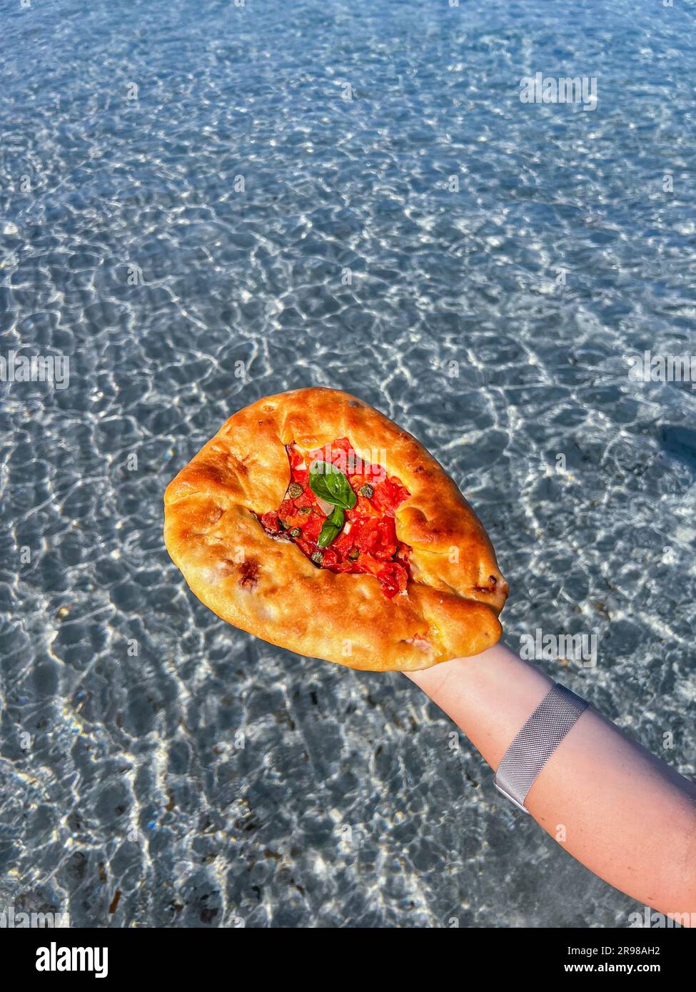 su mustazzeddu, typical Sardinian bread topped with tomato, garlic ...