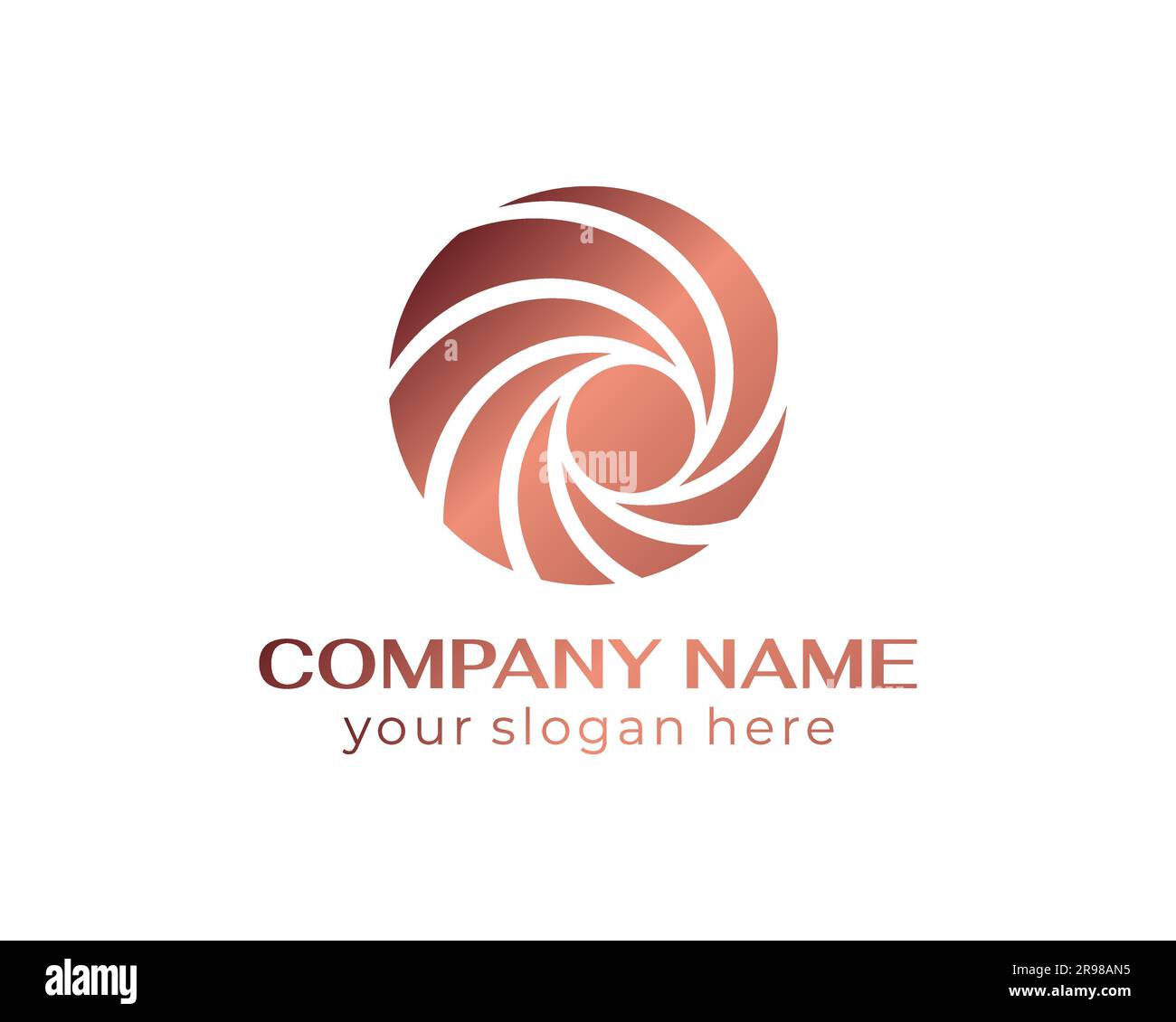 Round spiral logo. Swirling elegant waves of fabric. Template for ...