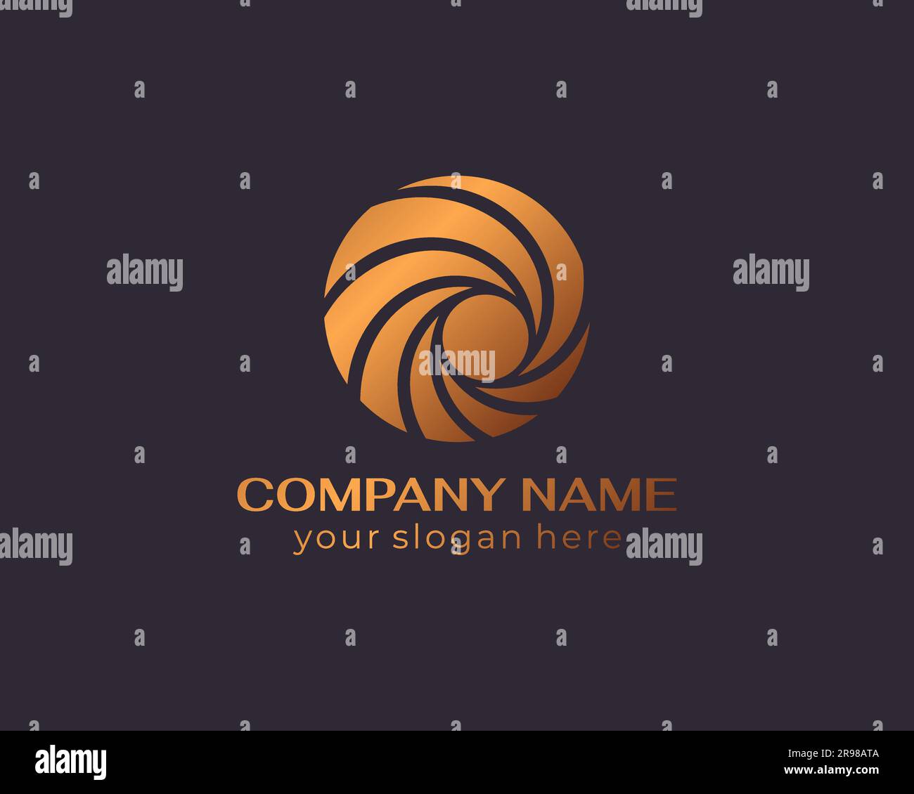 Round spiral logo. Swirling elegant waves of fabric. Template for ...