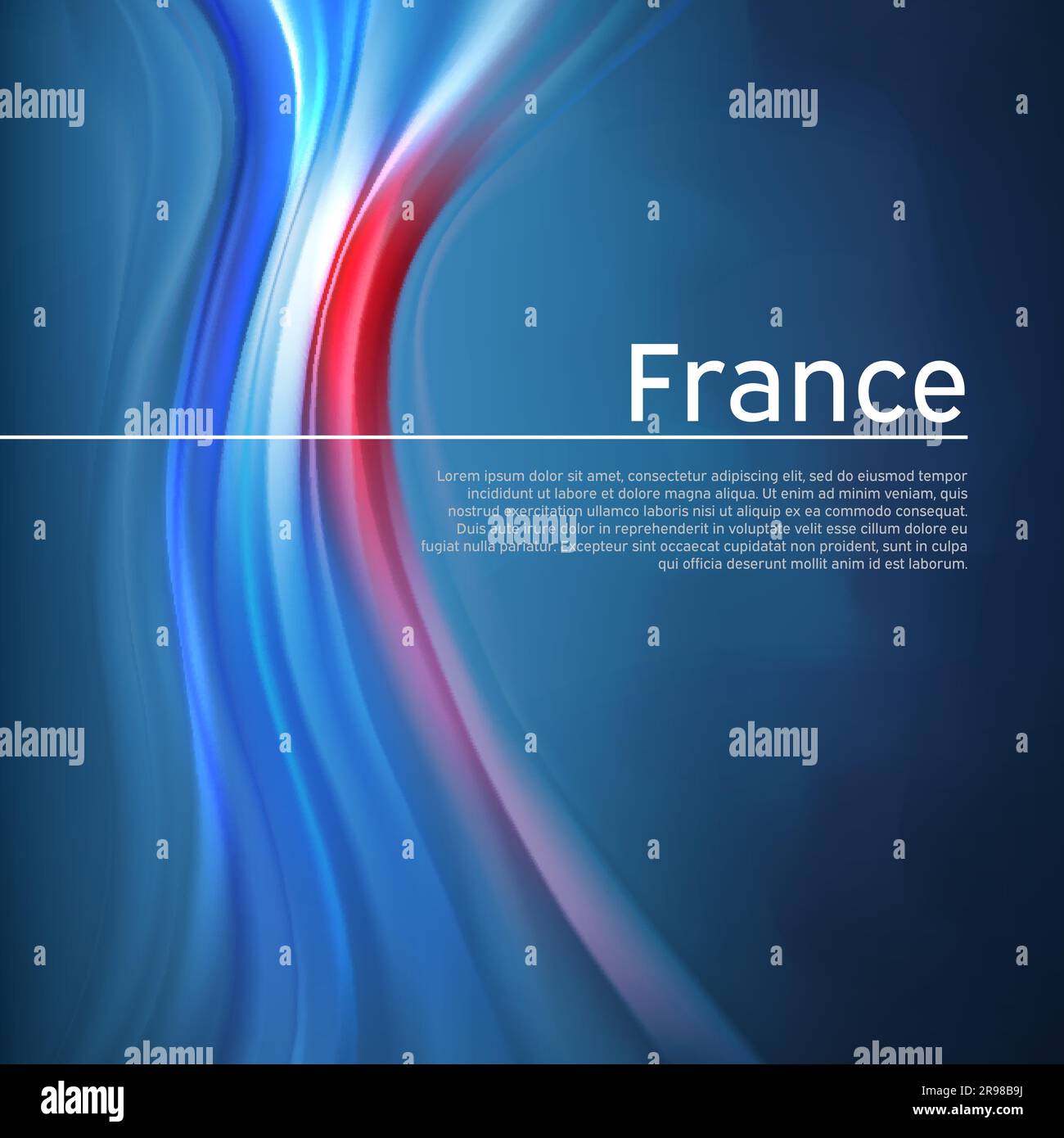 France abstract flag background. Blurred pattern of light colors lines ...
