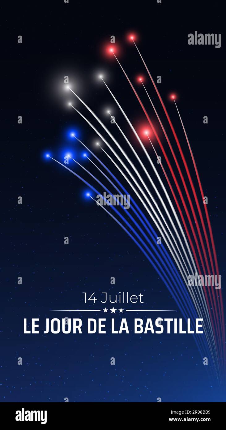 Banner 14 july bastille day in france, template with french colorful ...