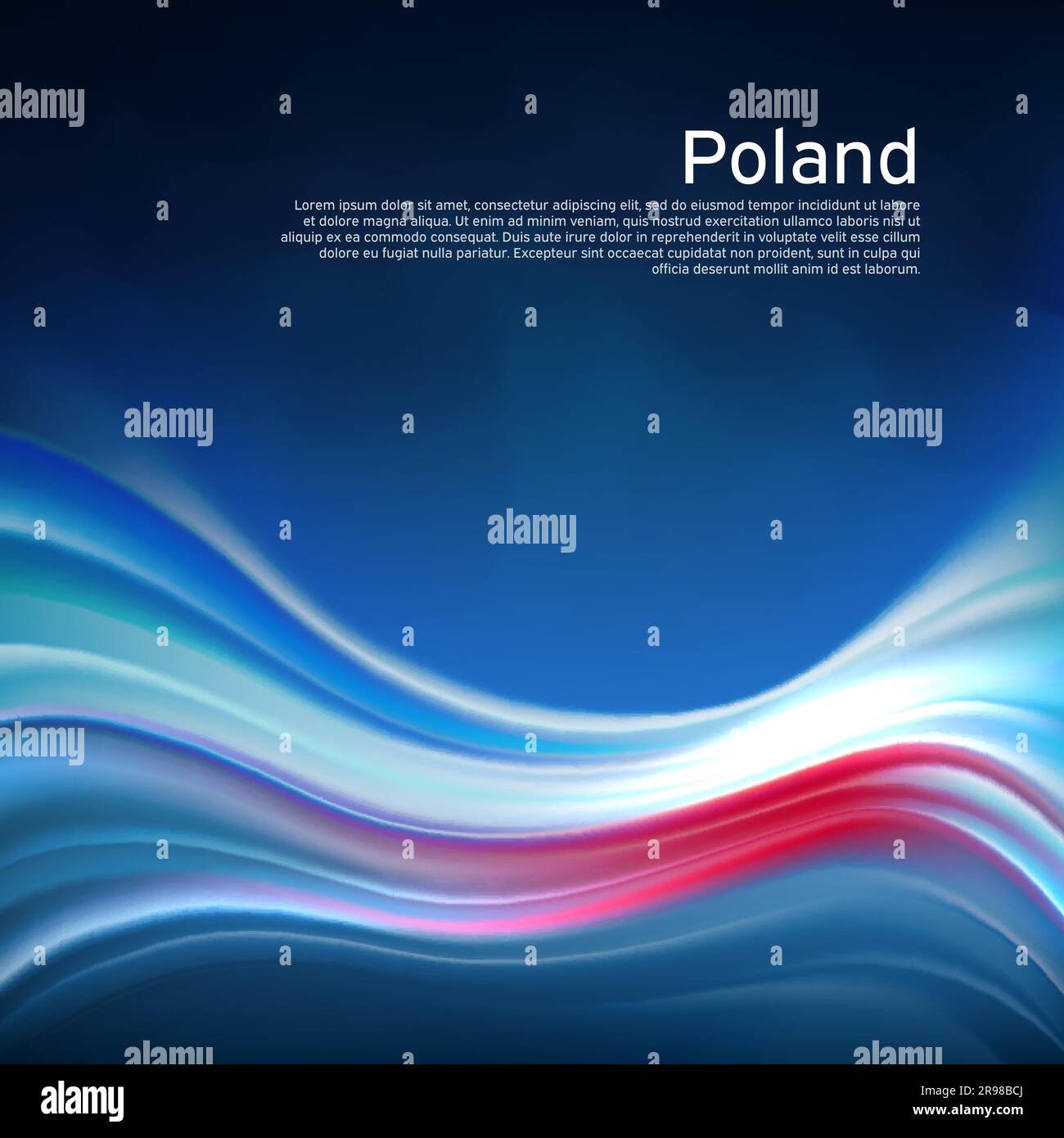 Poland abstract flag background. Blurred pattern of lines light colors ...