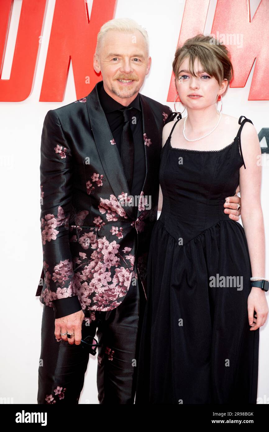 Simon Pegg and Matilda Pegg at the Mission: Impossible Dead Reckoning ...