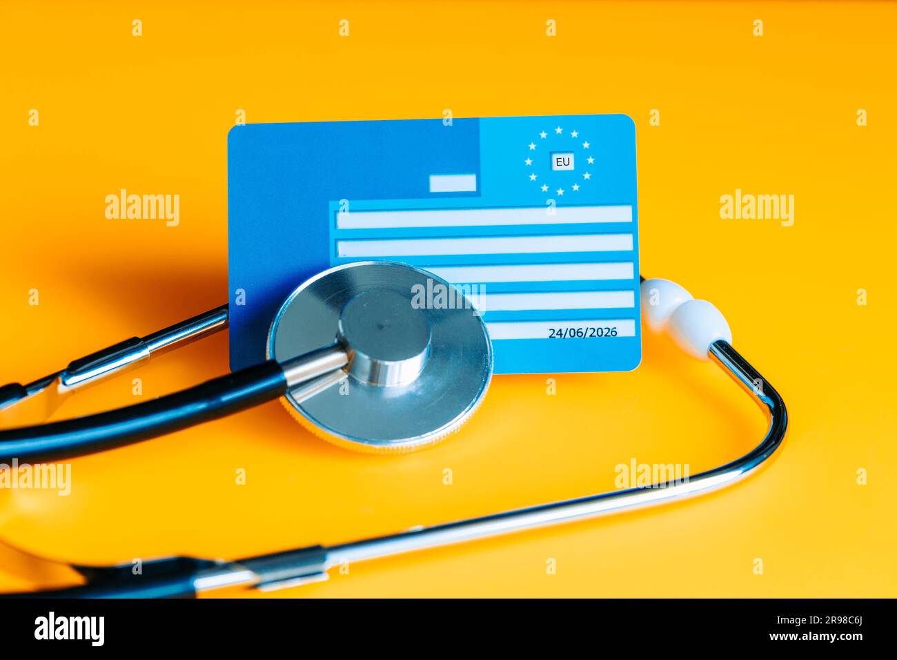 European health insurance card, concept, EU document confirming the ...