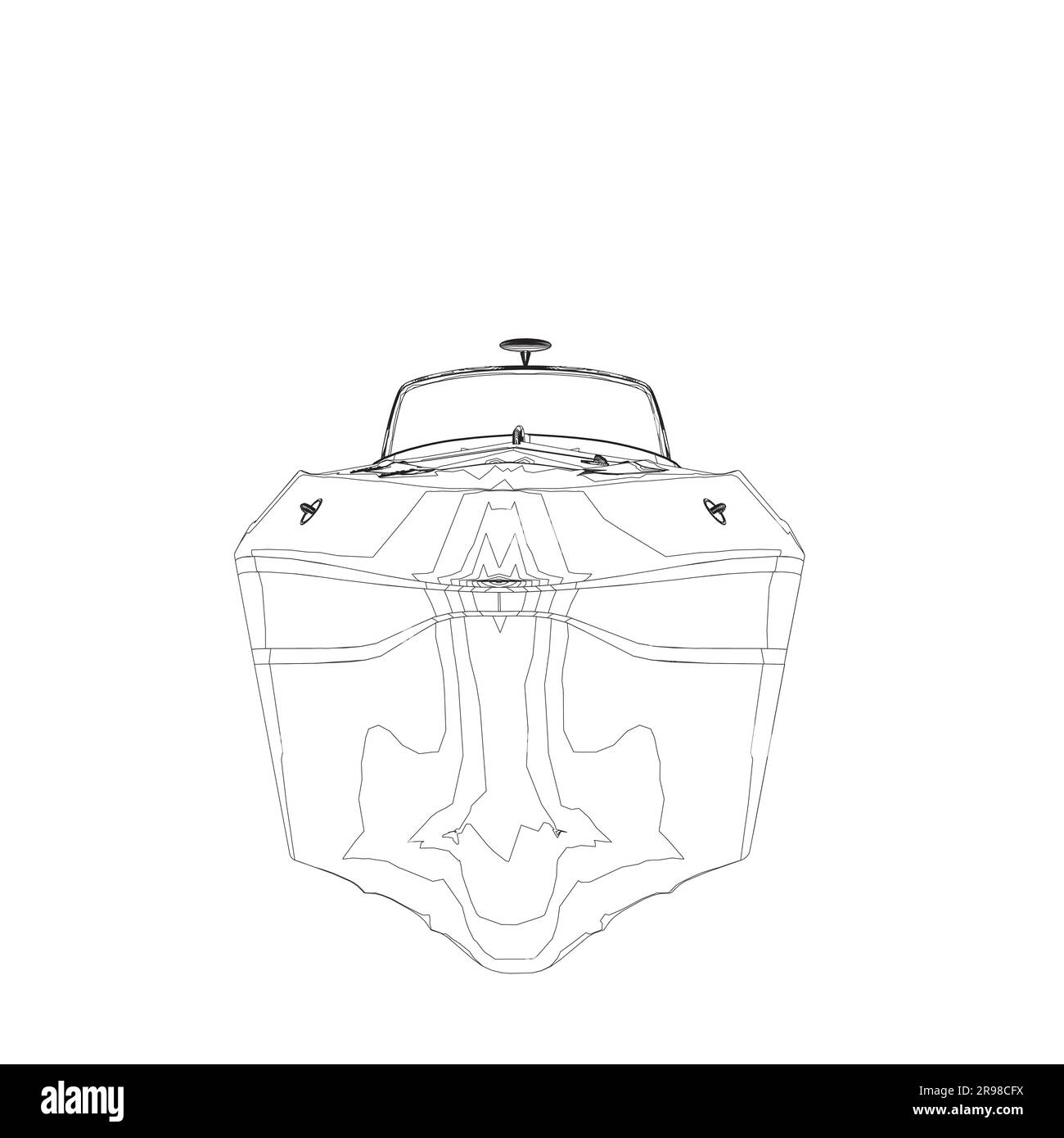 Outline Speedboat isolated vector illustration. Luxury and expensive ...