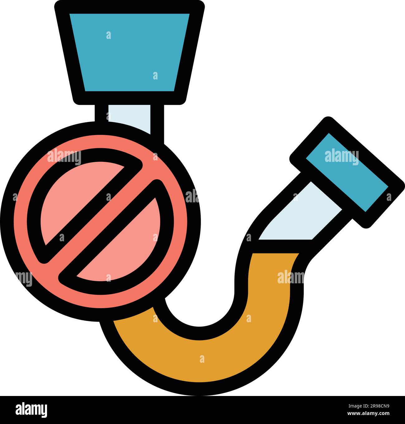 Repair dishwasher broken pipe icon. Outline Repair dishwasher broken ...