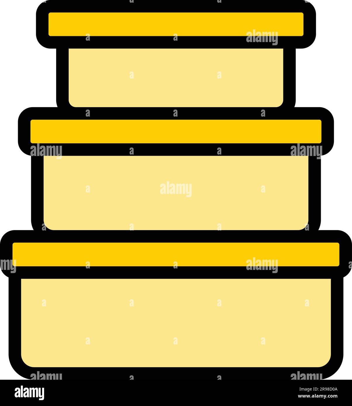 Take away food plastic boxes icon. Outline Take away food plastic boxes ...