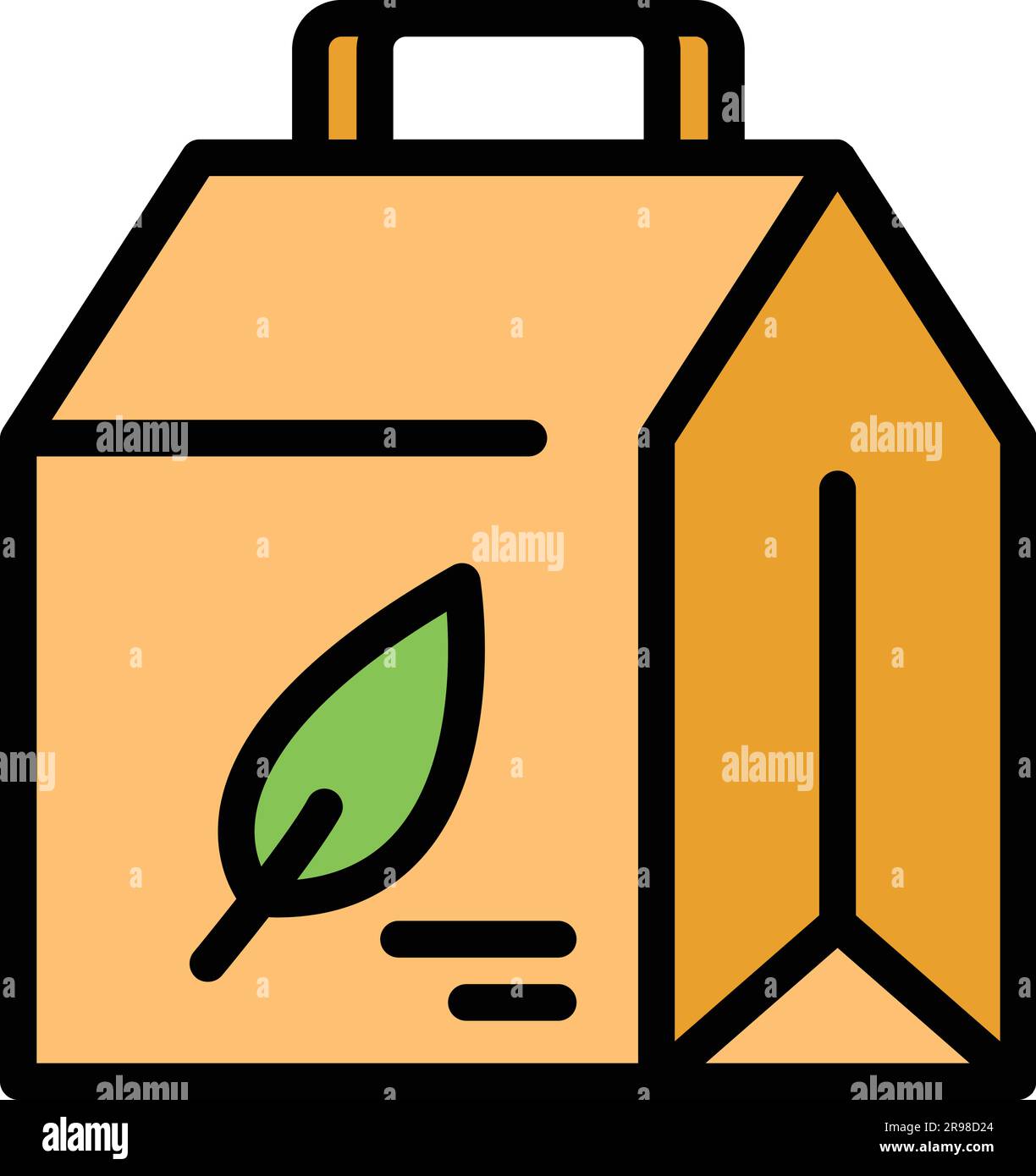 Take away bio food icon. Outline Take away bio food vector icon for web ...