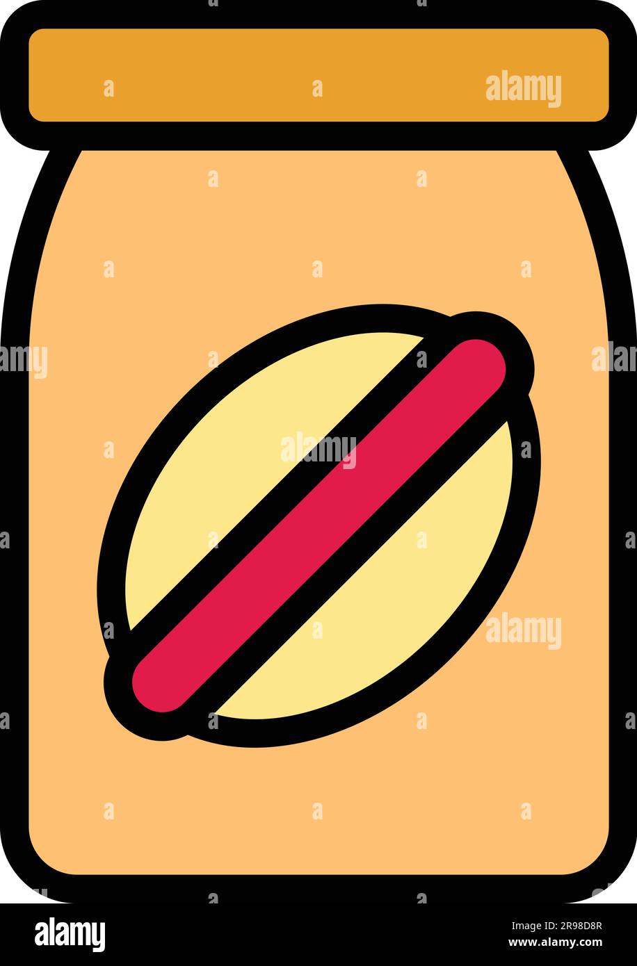 Take away food jar icon. Outline Take away food jar vector icon for web ...