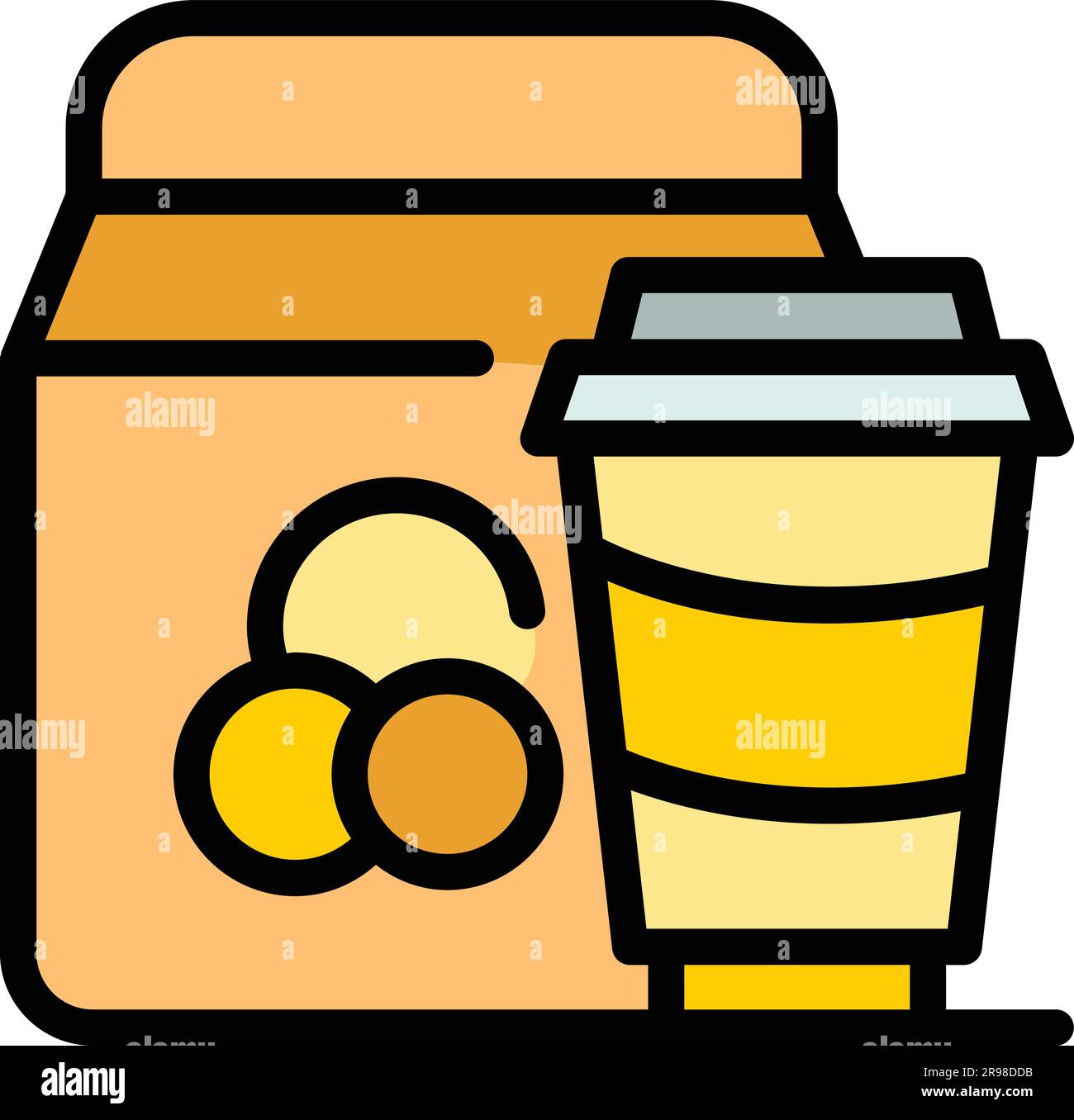 Take away delivery food icon. Outline Take away delivery food vector ...