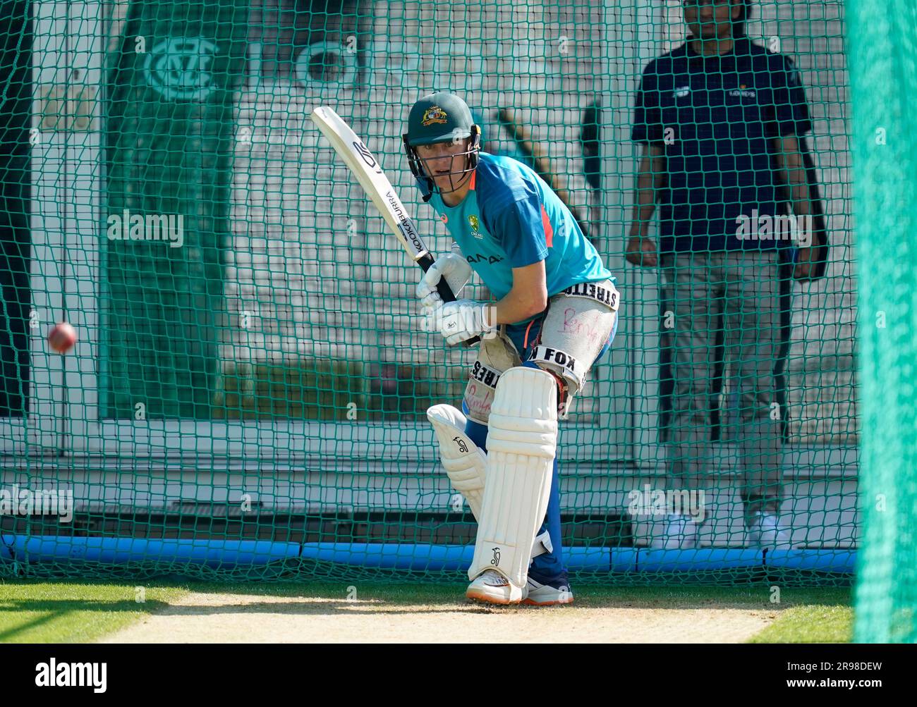 Australia's Marnus Labuschagne during a nets practice session at Lord's ...