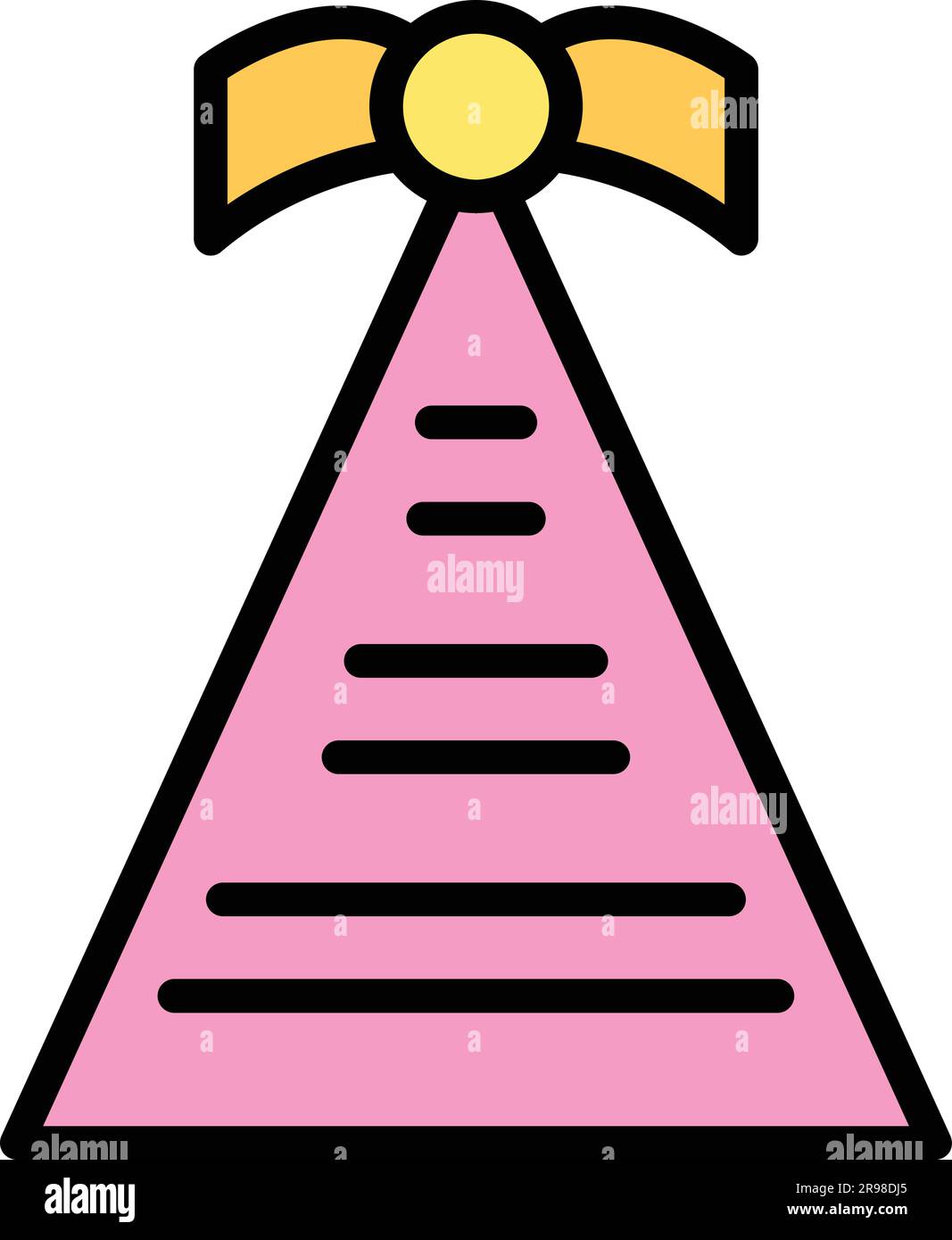 Fun party hat icon. Outline Fun party hat vector icon for web design ...