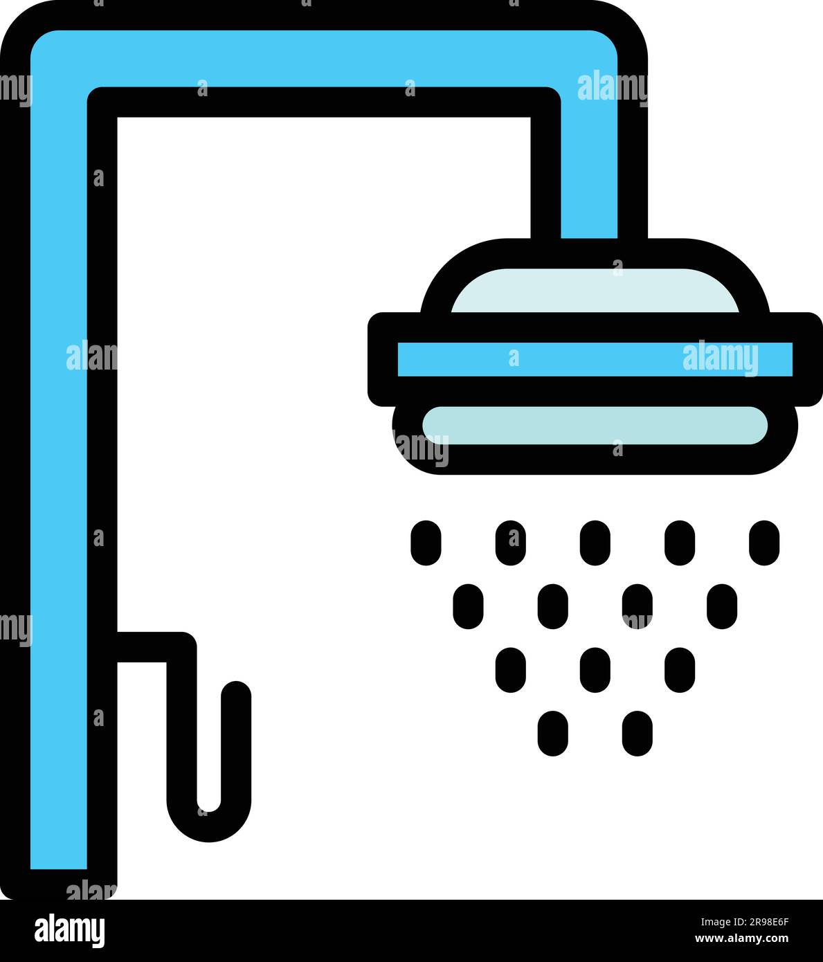 Shower head bathing icon. Outline Shower head bathing vector icon for ...