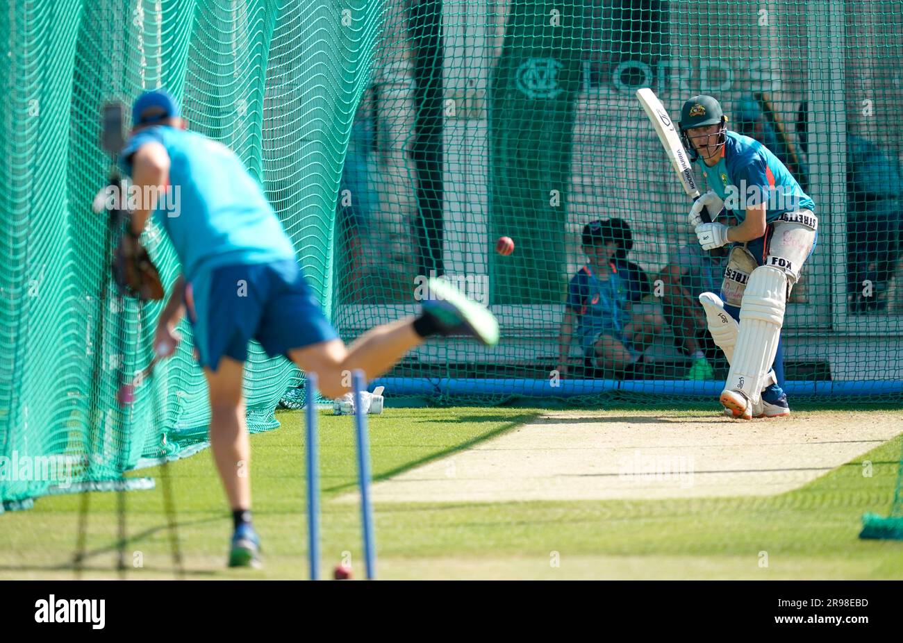 Australia's Marnus Labuschagne during a nets practice session at Lord's ...