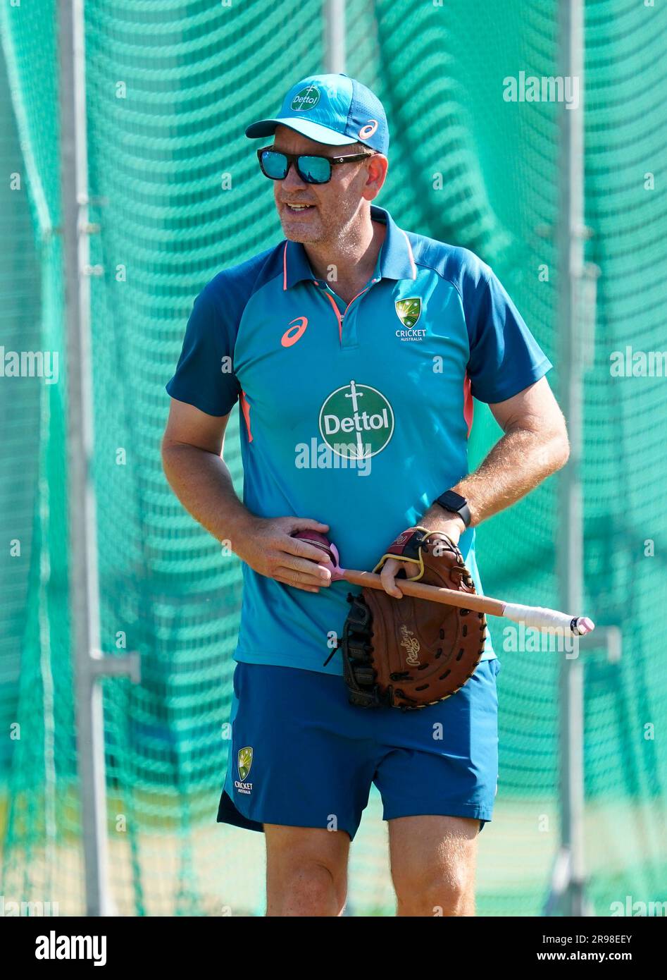 Australia head coach Andrew McDonald during a nets practice session at ...