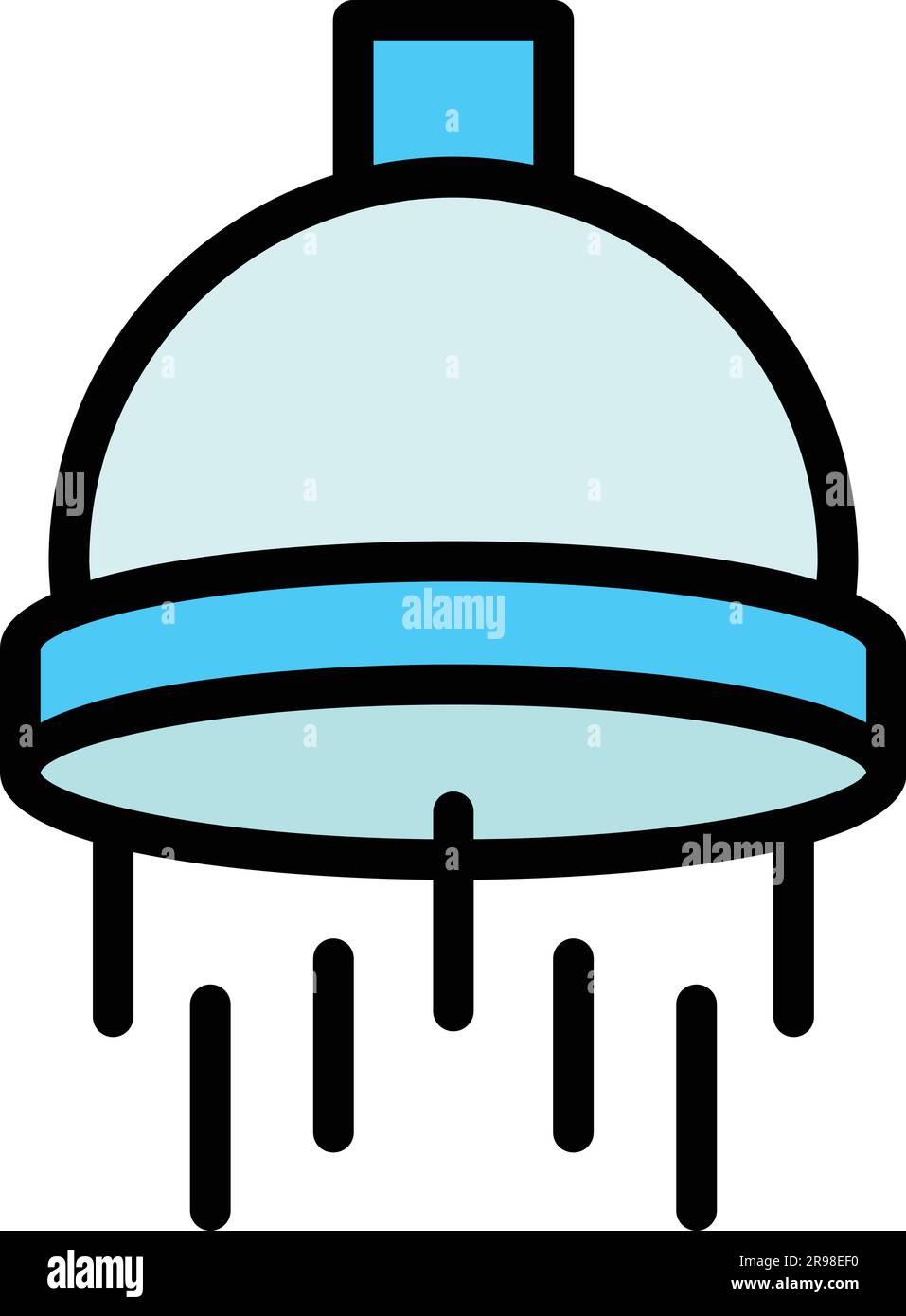 Shower head button icon. Outline Shower head button vector icon for web ...