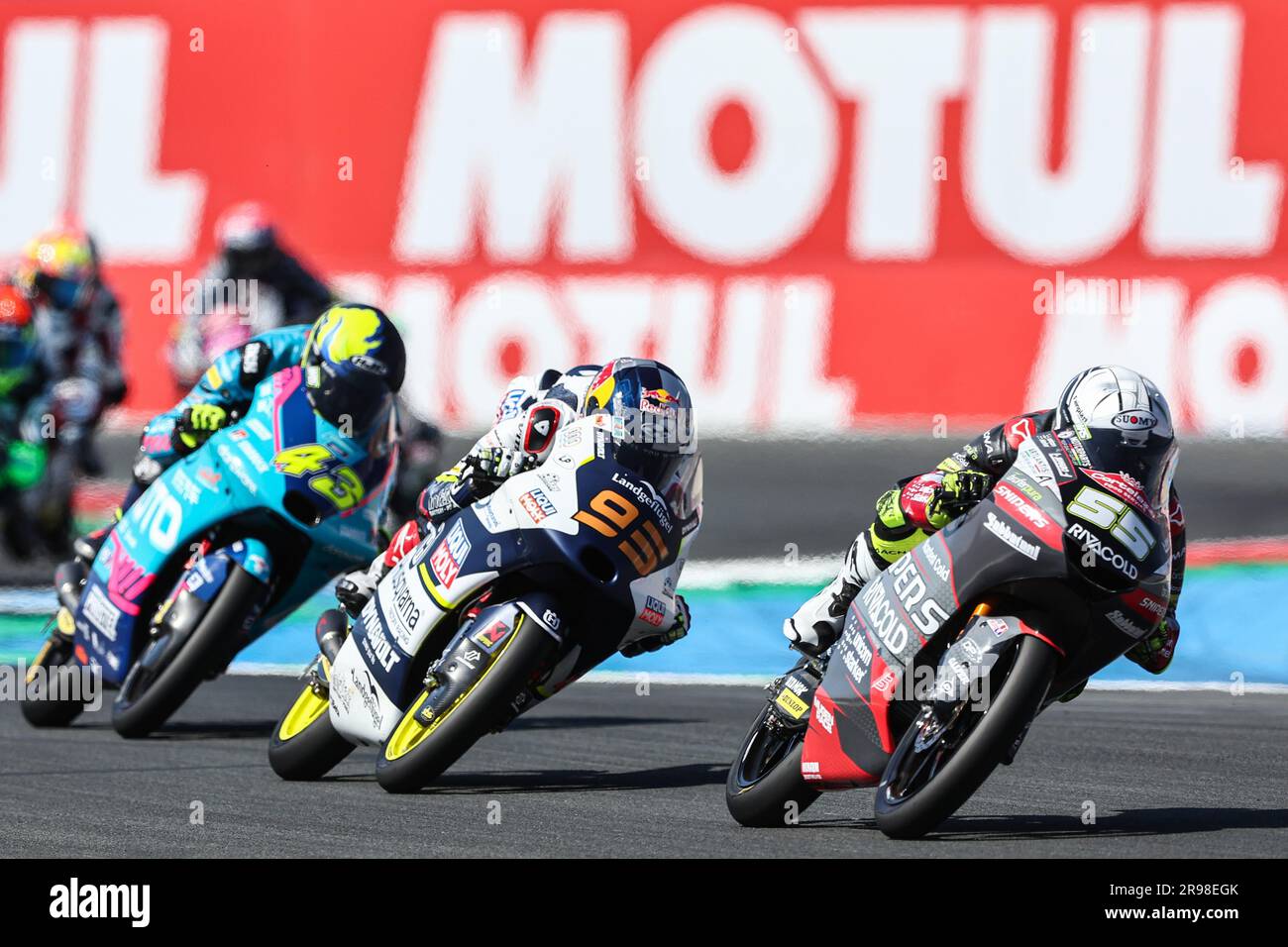 ASSEN – Jack Miller (ESP) on his KTM, Collin Veijer (NED) on his ...