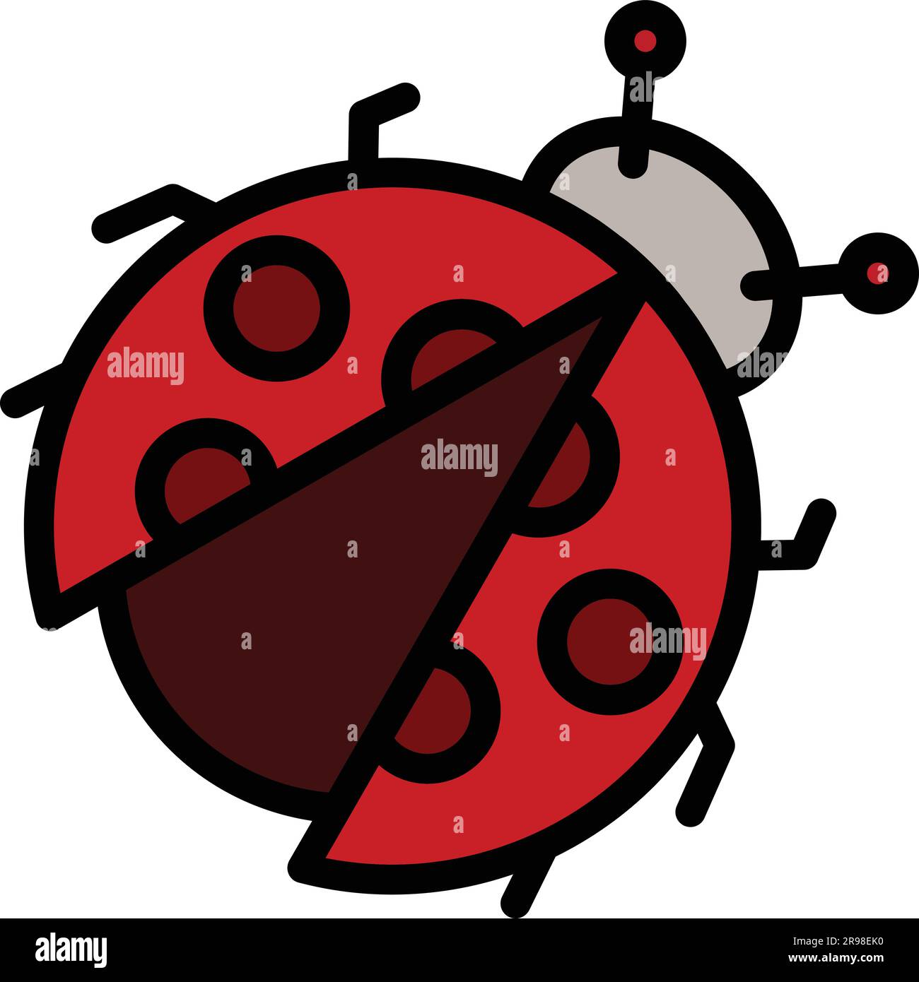 Ladybird bug icon. Outline Ladybird bug vector icon for web design isolated on white background ...