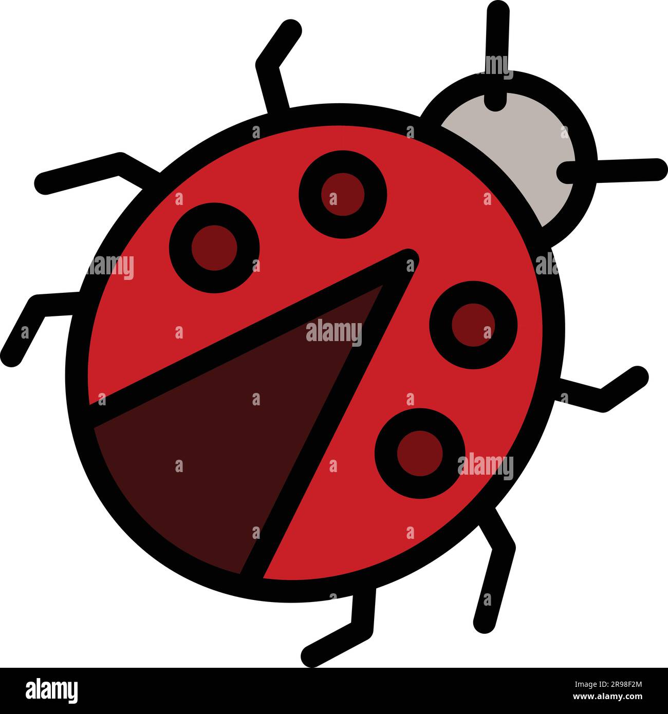 Ladybird shiny icon. Outline Ladybird shiny vector icon for web design ...