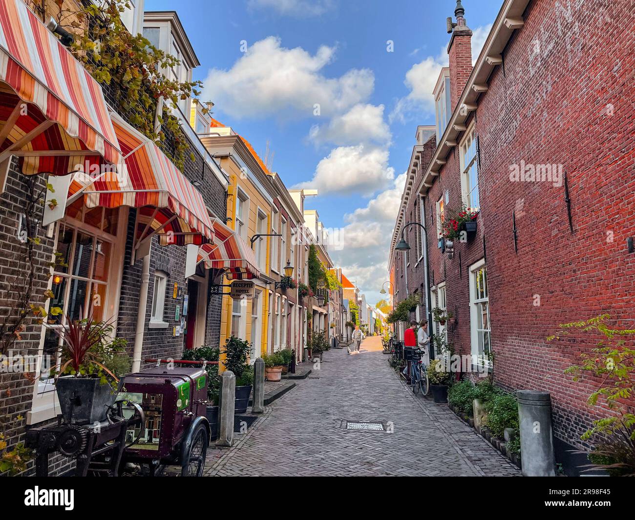 Delft, The Netherlands - October 5, 2021: Street view and city scenes ...