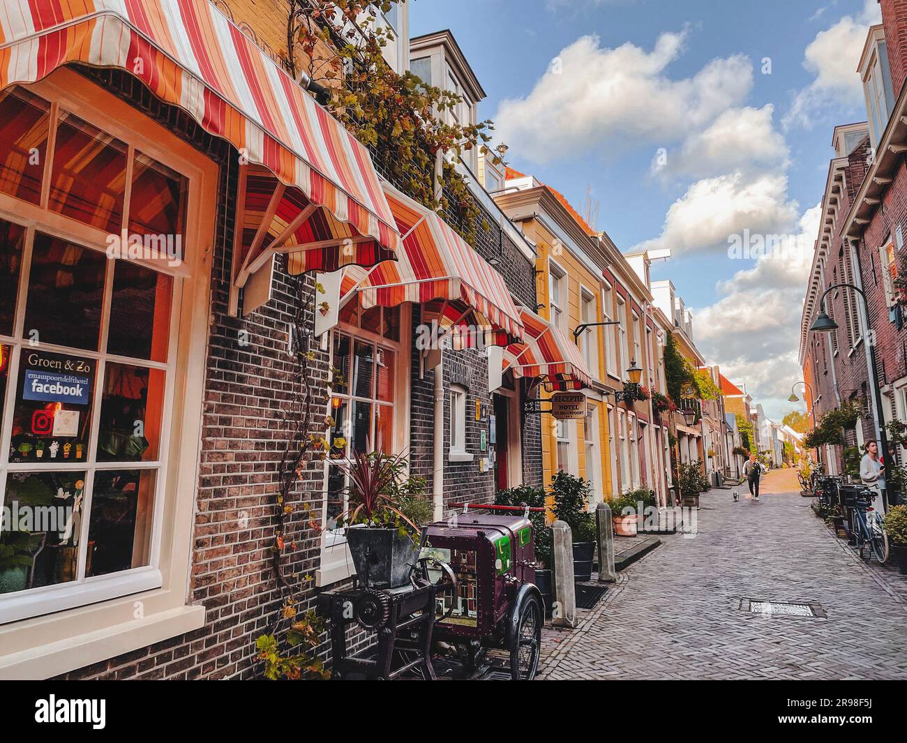 Delft, The Netherlands - October 5, 2021: Street view and city scenes ...