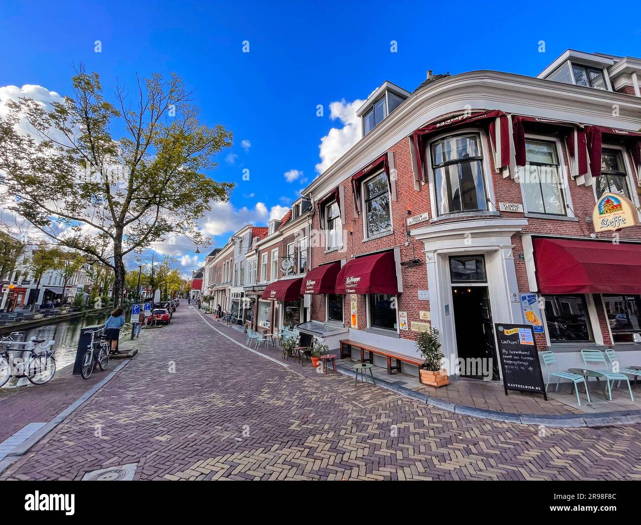 Delft, The Netherlands - October 5, 2021: Street view and city scenes ...