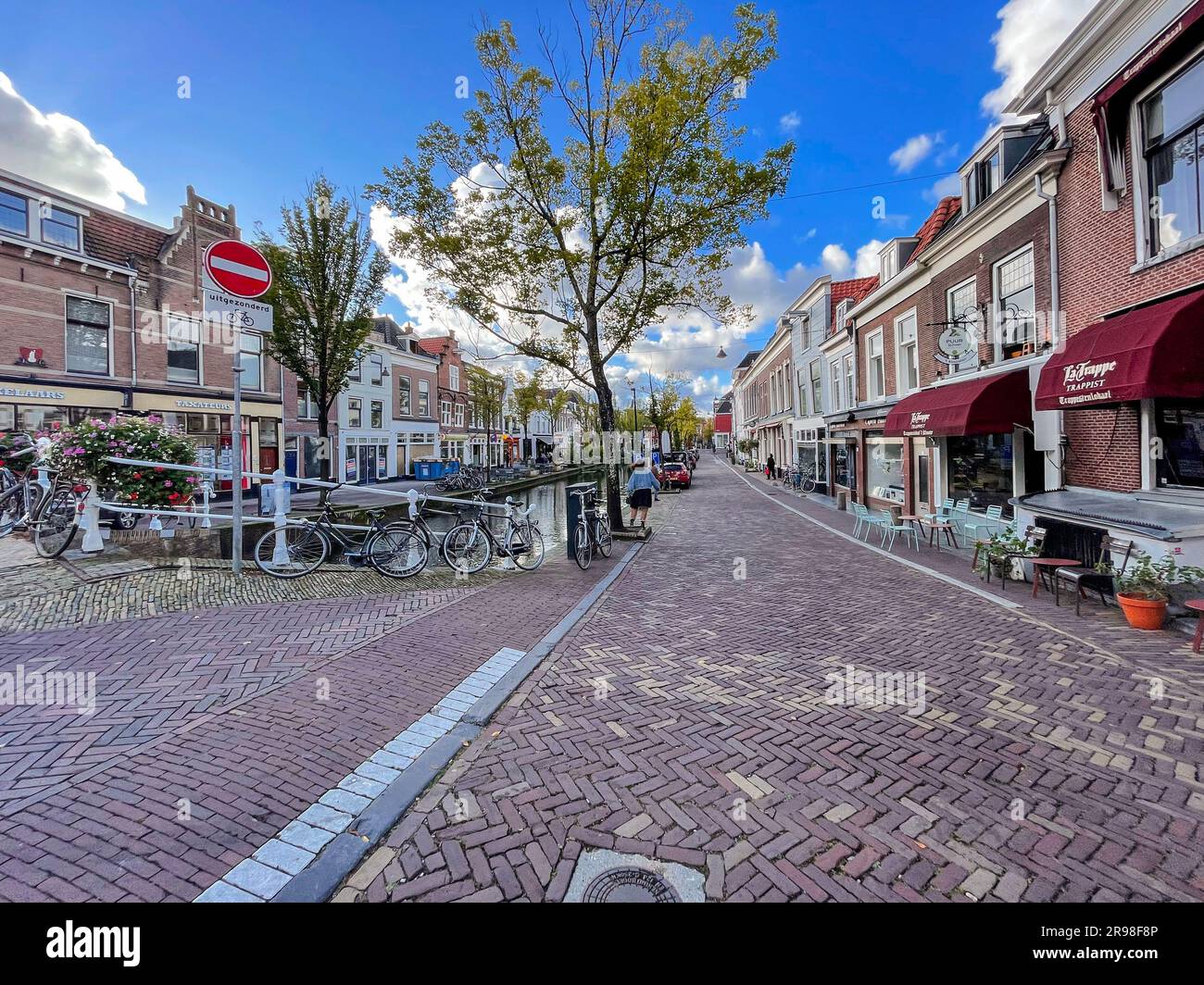 Delft, The Netherlands - October 5, 2021: Street view and city scenes ...