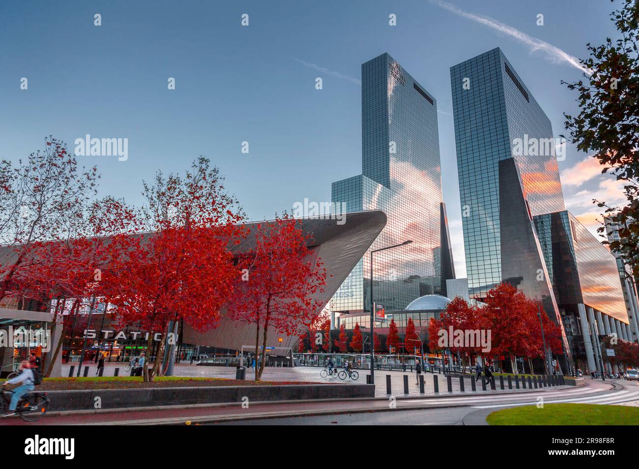 Rotterdam, NL - October 7, 2021: Exterior view of the Rotterdam Central ...