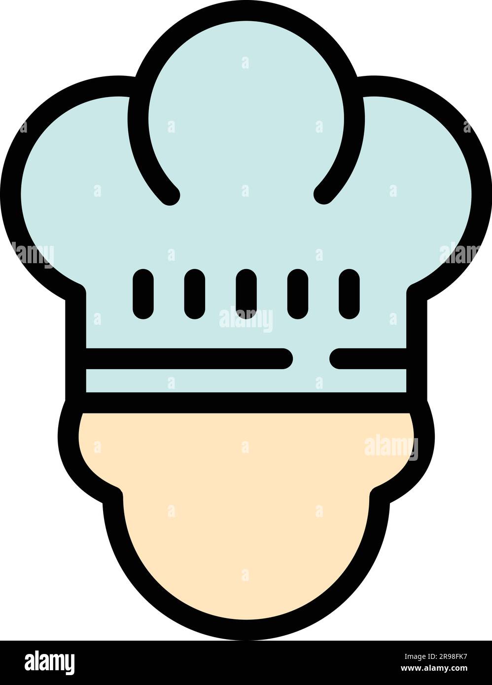 French chef icon outline vector. Cook hat. Restaurant cap color flat ...