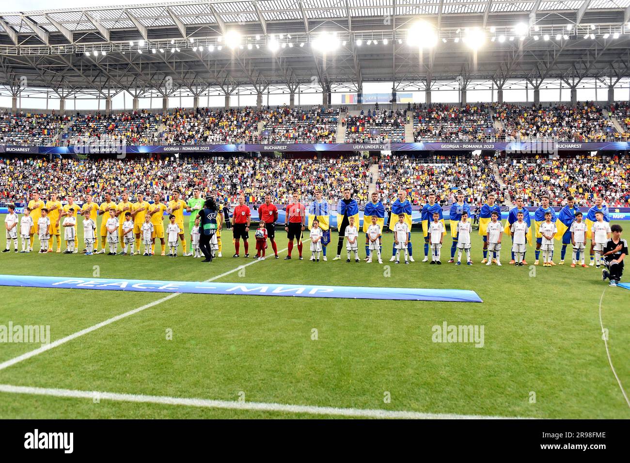 Non Exclusive: BUCHAREST, ROMANIA - JUNE 24, 2023 - Players of Ukraine ...