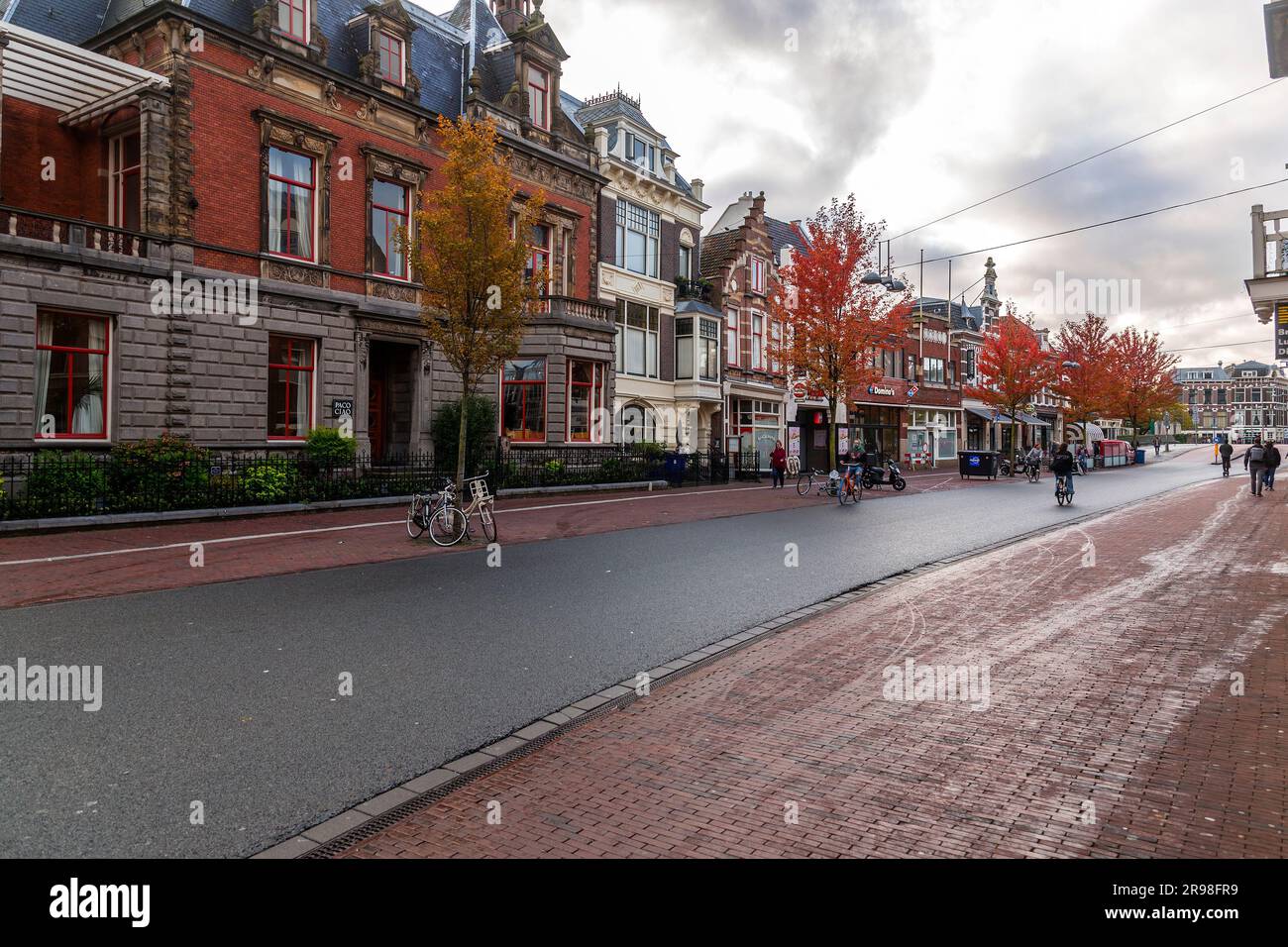 Leiden, Netherlands - October 7, 2021: Street view and generic ...