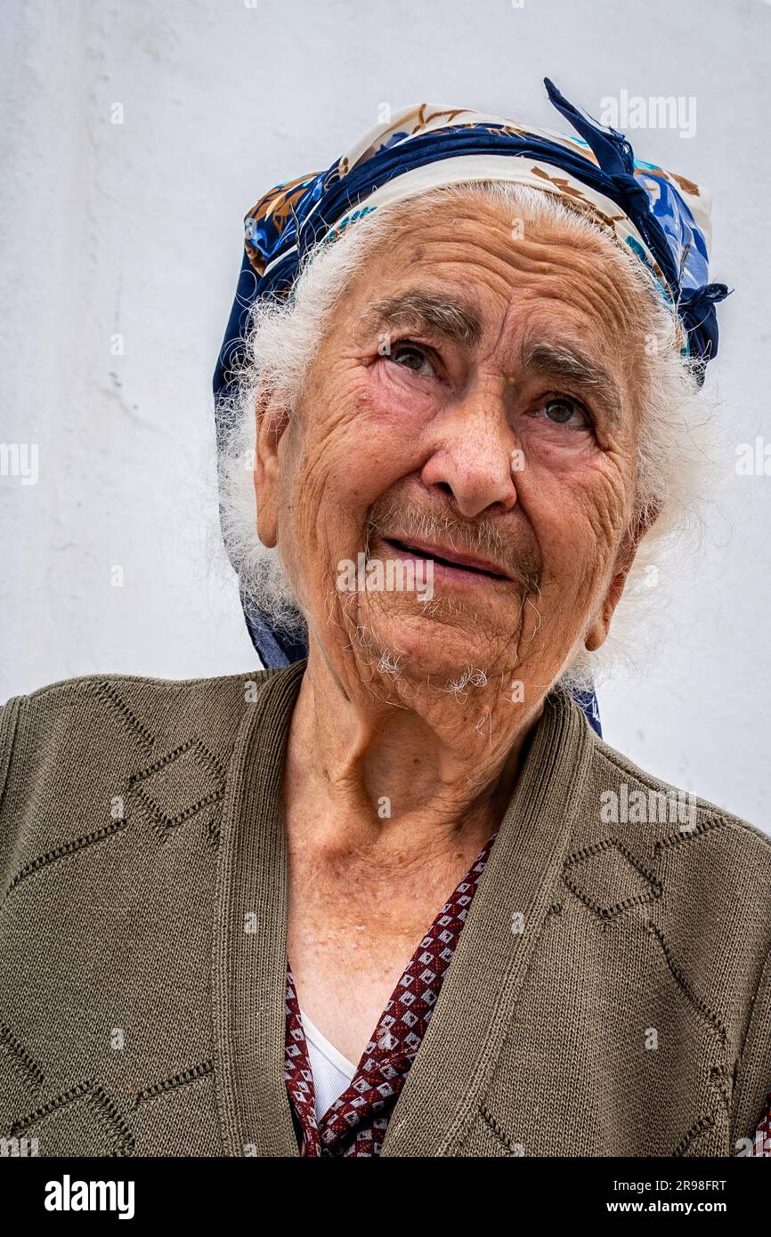 Old lady smile wrinkles hi-res stock photography and images - Alamy