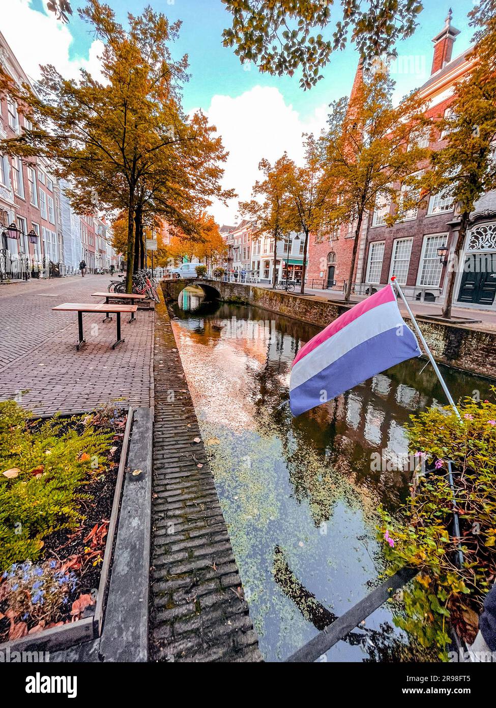 Delft, The Netherlands - October 5, 2021: Street view and a scene from ...