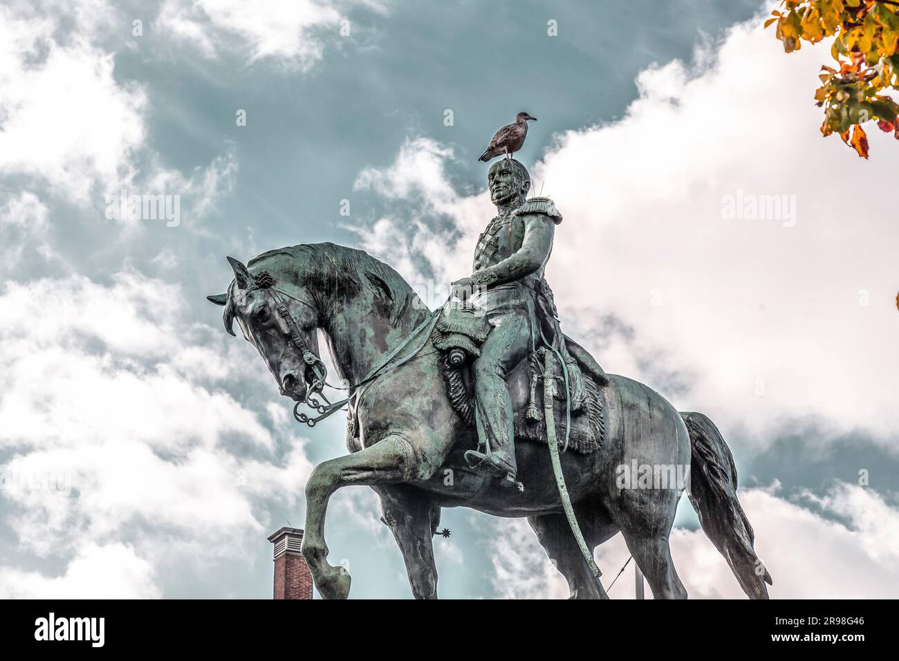 Equestrian statue of King William II at the Buitenhof. It is at this ...