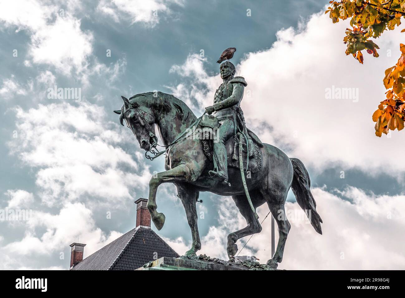 Equestrian statue of King William II at the Buitenhof. It is at this ...