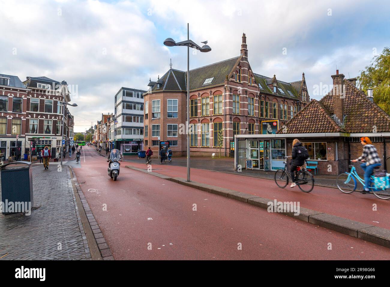 Leiden, Netherlands - October 7, 2021: Street view and generic ...