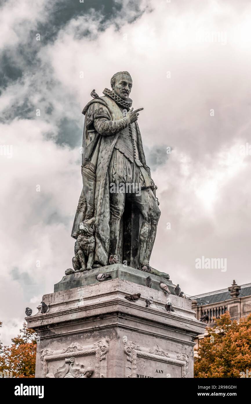 The Hague, The Netherlands - October 7, 2021: Statue of William I ...