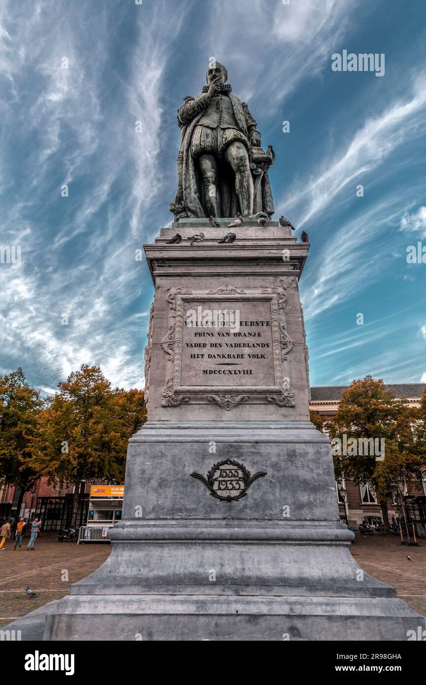 The Hague, The Netherlands - October 7, 2021: Statue of William I ...
