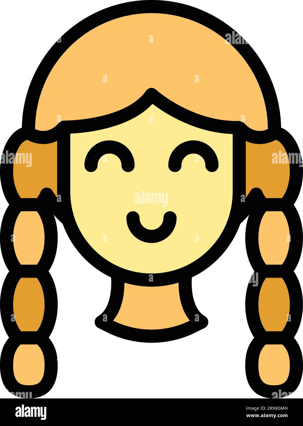 German girl icon outline vector. Oktoberfest character. Germany fest ...