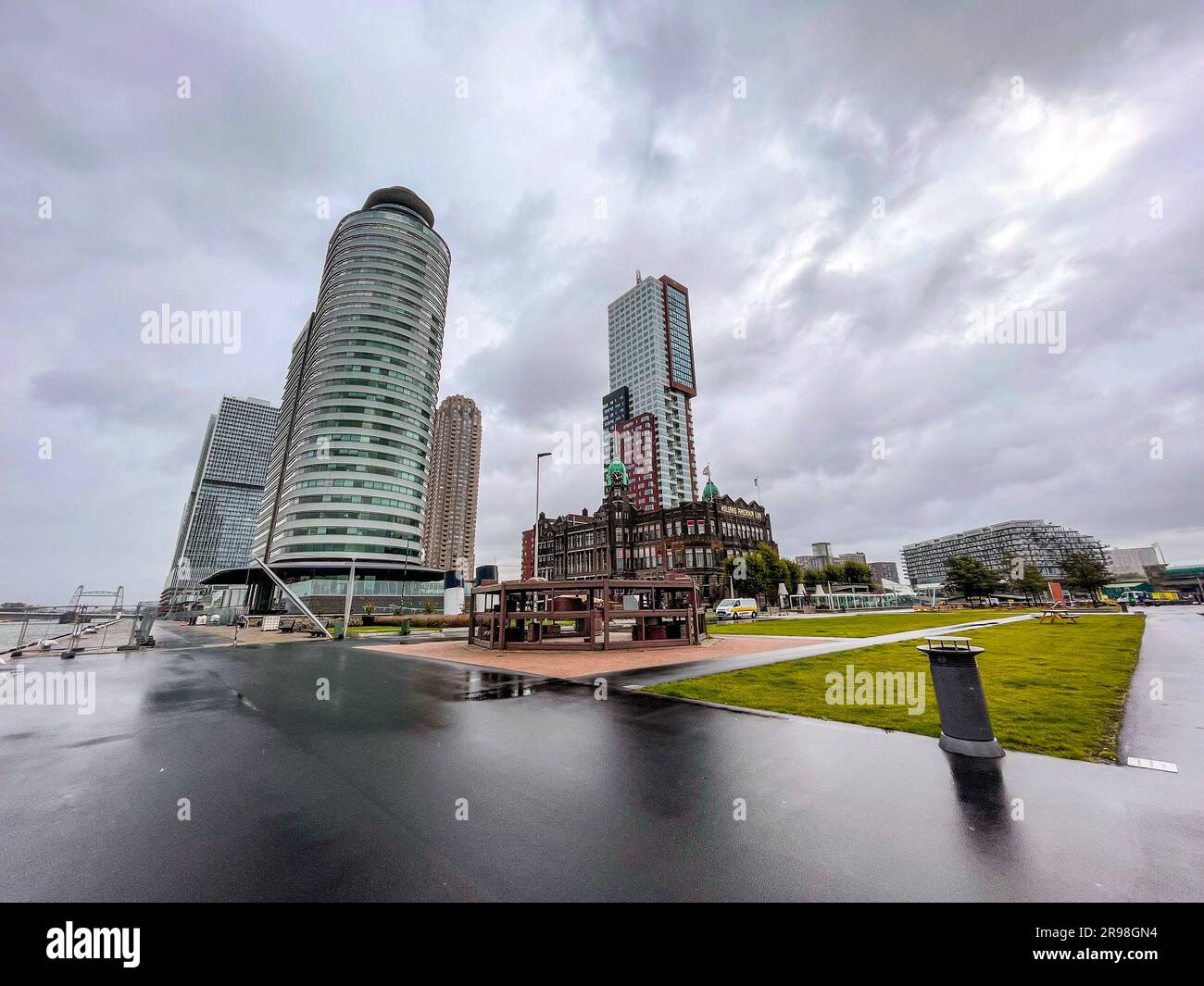 Rotterdam, the Netherlands - October 6, 2021: Street view and modern ...